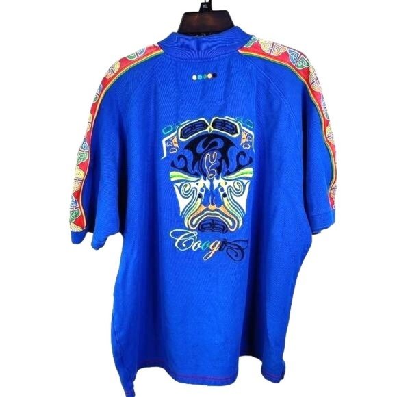 COOGI | Shirts | Rare Very Cool Coogi Blue Graphic Embroidered Polo ...